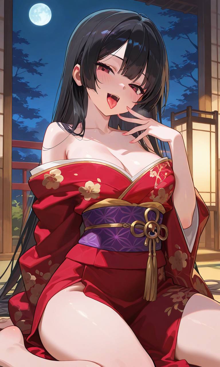 あなたの小説のキャラ、AI生成します！（junhon） - 花魁風の女（月夜の宴） | 小説投稿サイトノベルアップ＋