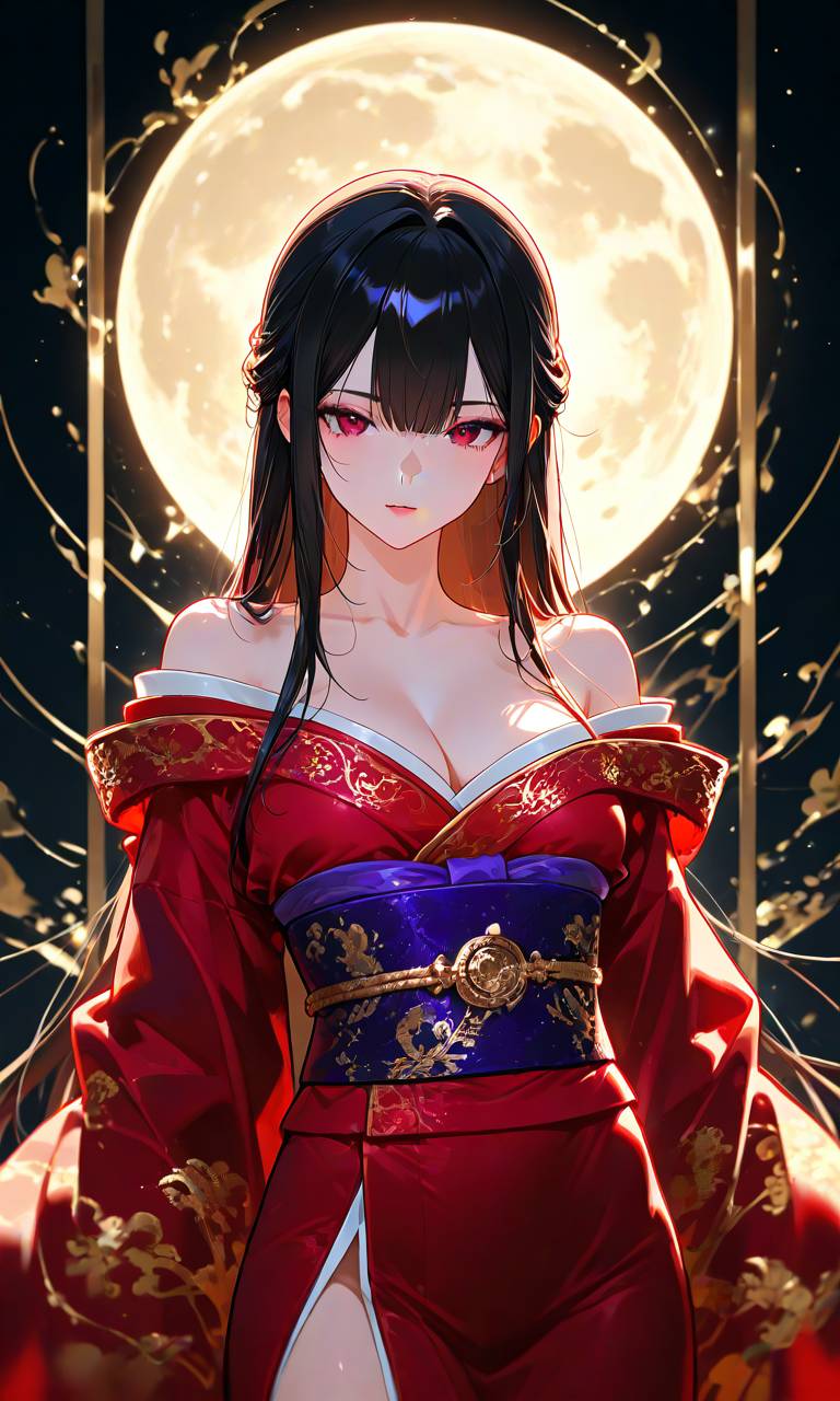 あなたの小説のキャラ、AI生成します！（junhon） - 花魁風の女（月夜の宴） | 小説投稿サイトノベルアップ＋